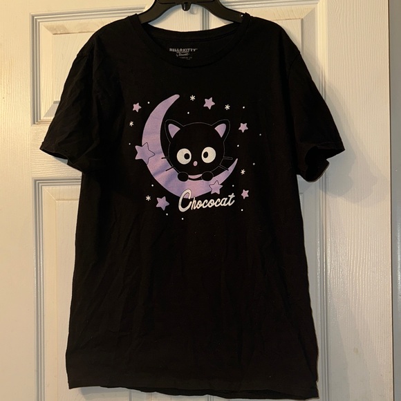 Hello Kitty | Tops | Hello Kitty Chococat Black Tee With Purple Moon ...